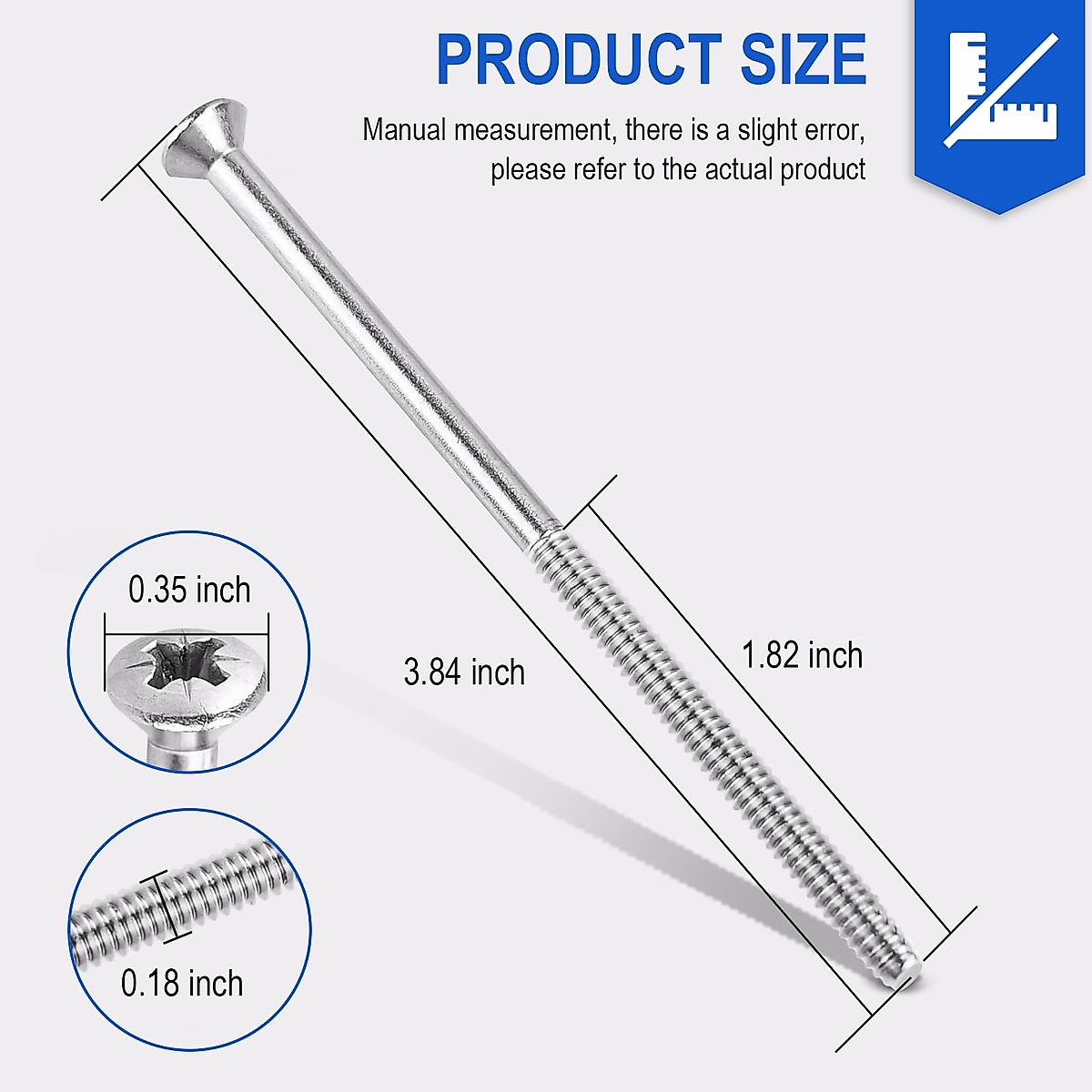 RP12630 Longer Escutcheon Trim Screws for Delta Faucet Escutcheon - Shower Escutcheon Screws for Valves Roughed-in Too Deep, Plumbing Replacement Parts for Delta Tub and Shower System (2 Pack)