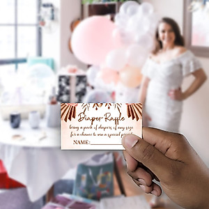 Diaper Raffle Sign,Diaper Raffle Baby Shower Game Kit (1 Standing Sign + 50 Guessing Cards),Baby Showers Decorations,Card for Baby Shower Game to Bring a Pack of Diapers-XN26