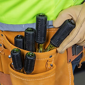 Klein Tools 85074 Screwdriver Set 6-Piece Includes 3 All-Purpose Flathead, 3 Phillips, Made in USA, Cushion Grip Comfort, Precision Machined Screwdrivers