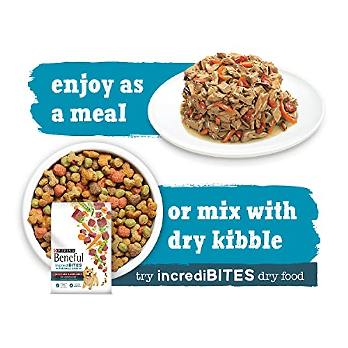 Purina Beneful Small Breed Wet Dog Food With Gravy, IncrediBites with Real Salmon - 3 oz. Cans 3 Count (Pack of 8)