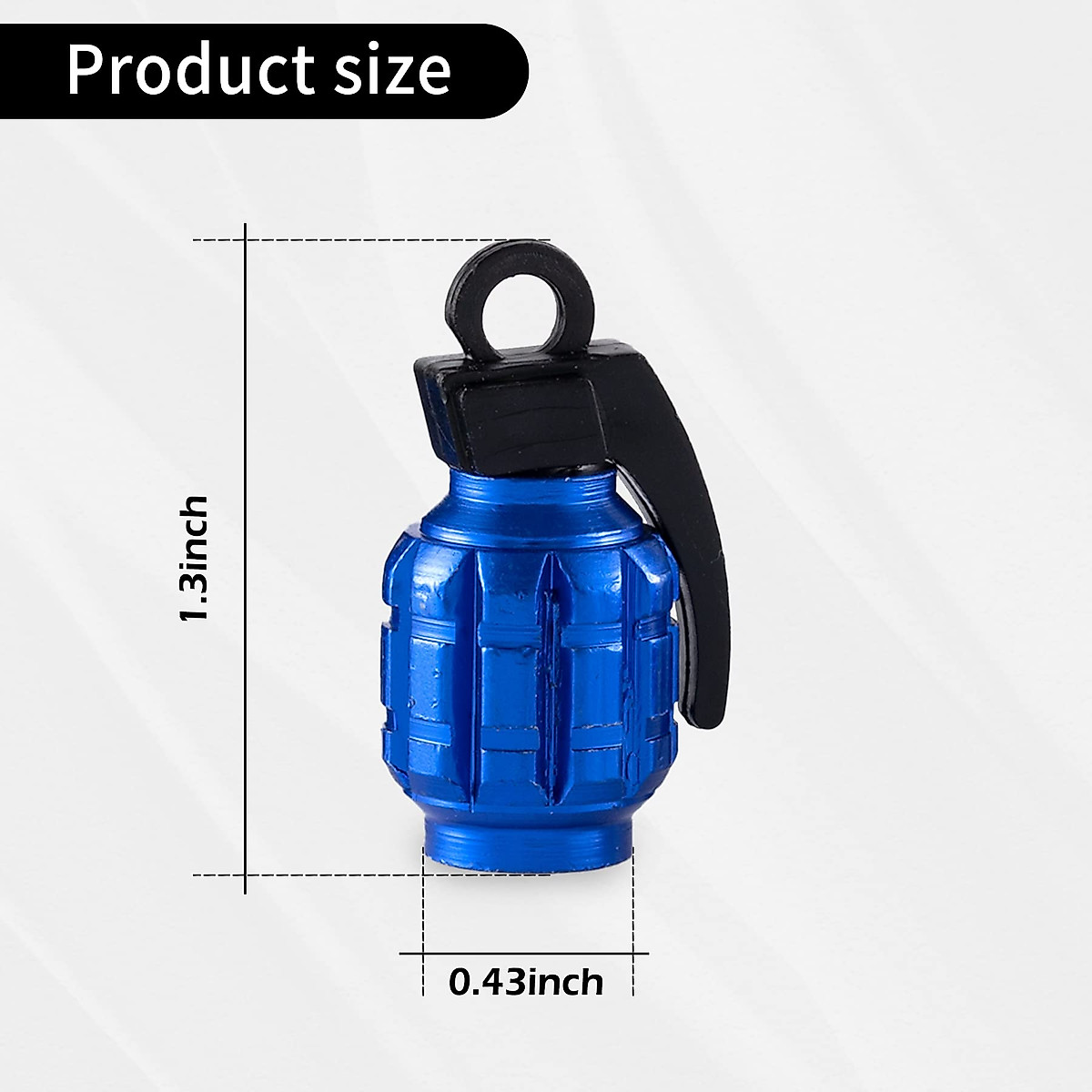 GaRhomxy Tire Caps, Car Tire Valve Stem Caps, Air Caps Cover, Personalized Tire Trim Accessories Dust Tire Covers for Cars, Universal Car Tire Caps for SUVs, Trucks Bicycles and Motorcycles (Blue)