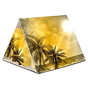 enheng Small Pet Hideout Dreamy Golden Coco Island Hamster House Guinea Pig Playhouse for Dwarf Rabbits Hedgehogs Chinchillas