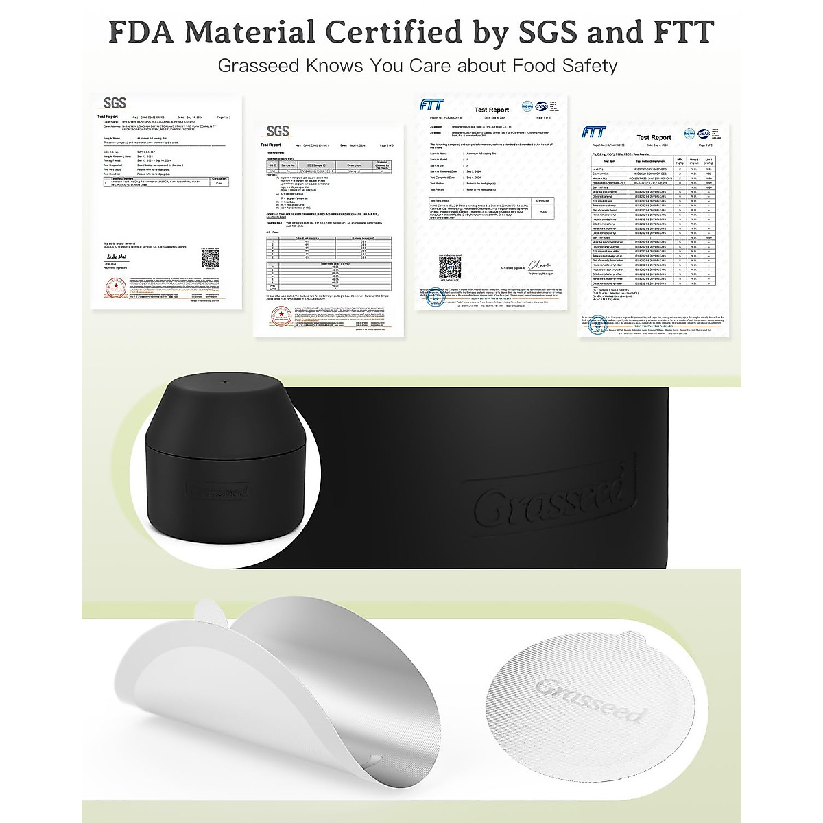 Grasseed Reusable Vertuo Capsule Kit for VertuoLine Capsules with 50Pcs Aluminum Foil Seals Lid, Holder and Brush, Fits for Refill Pods Vertuoline Pod - Black