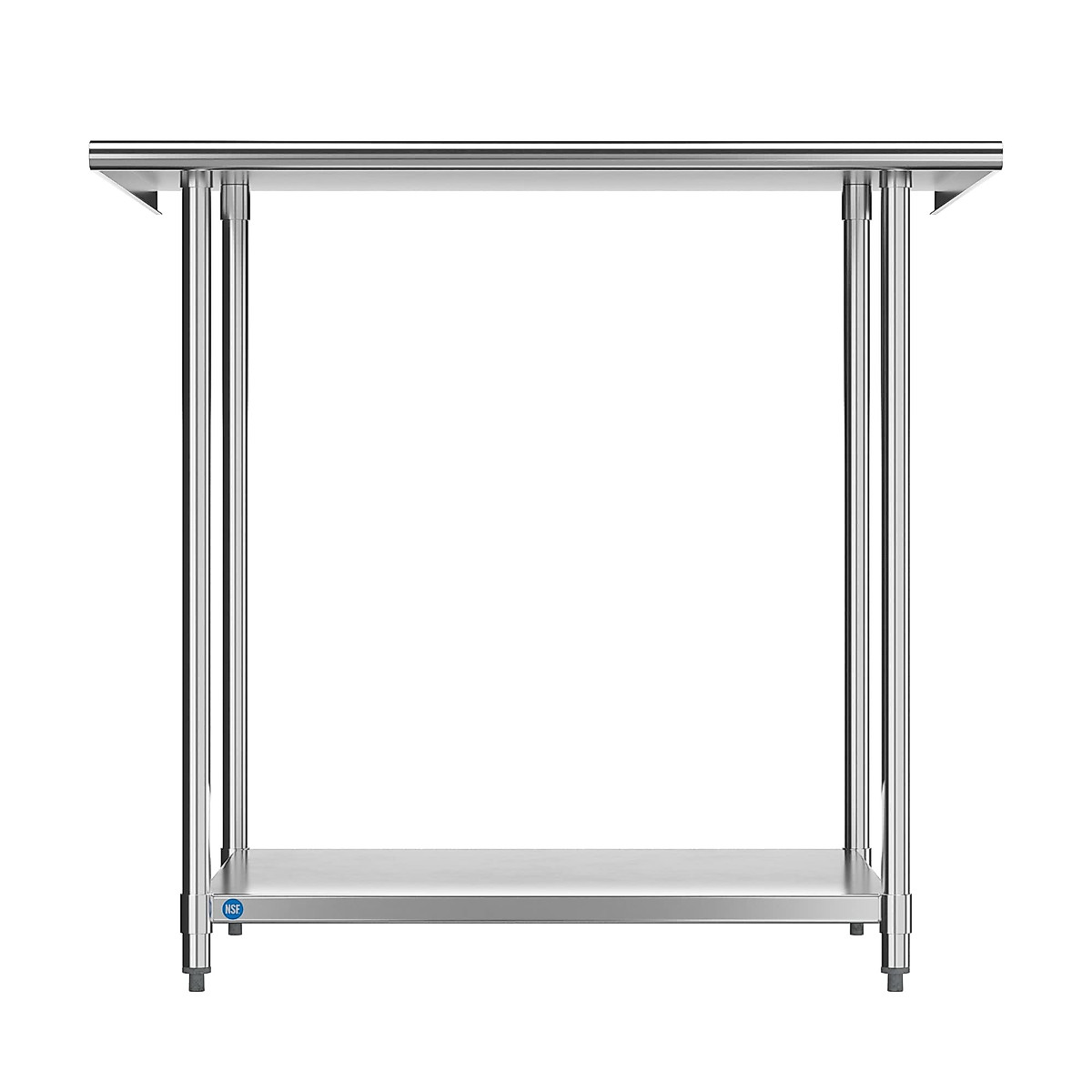 Krollen Industrial 30" x 36" 18 Gauge 430 Stainless Steel Work Table with Undershelf