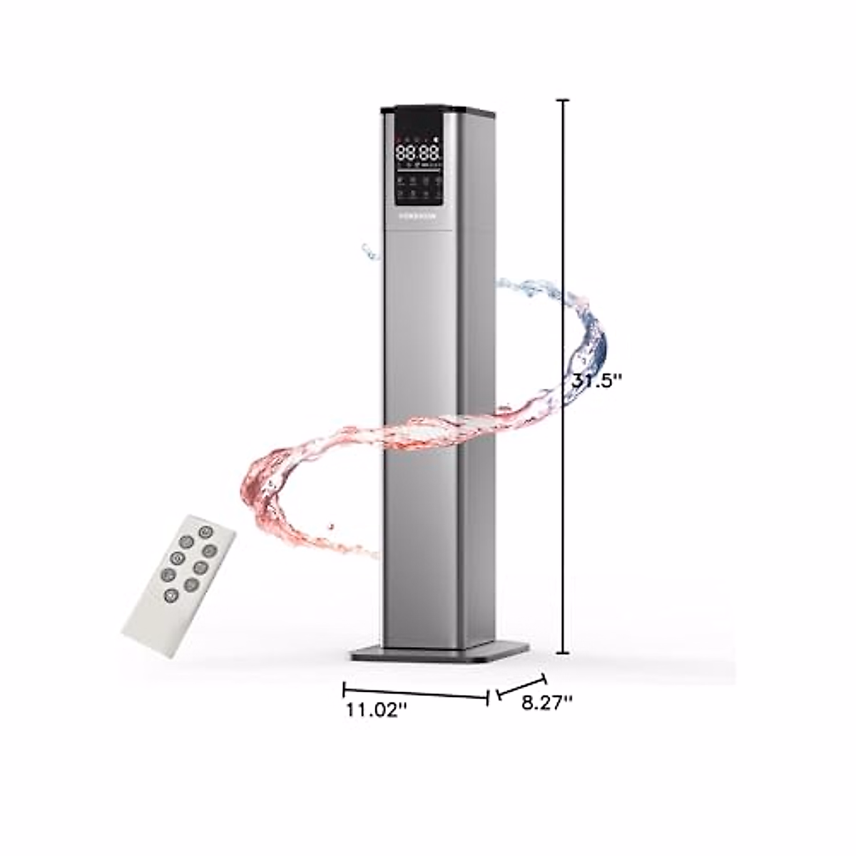 YOKEKON Humidifiers for Bedroom Large Room, 3.4Gal/13L Warm and Cool Mist Humidifiers for Home 1000 sq ft, Quickly & Evenly Humidify Whole House, Top Fill, Aroma Box, Baby Yoga Plants, Silver