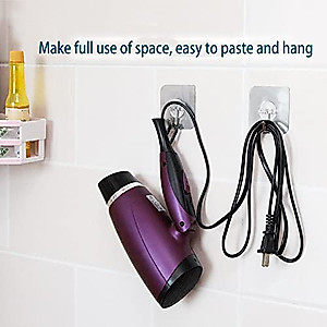 60 Pack Adhesive Hooks 24lb(Max) Adhesive Wall Hooks, Self Adhesive Hooks Heavy Duty Adhesive Hooks for Kitchens Bathroom Office, Sliver