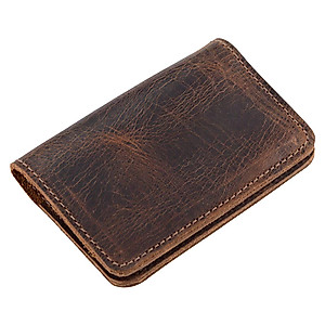 Hide & Drink, Leather Card & Key Holder, Cash Organizer, Front Pocket Wallet, Everyday Accessories, Handmade Includes 101 Year Warranty :: Bourbon Brown
