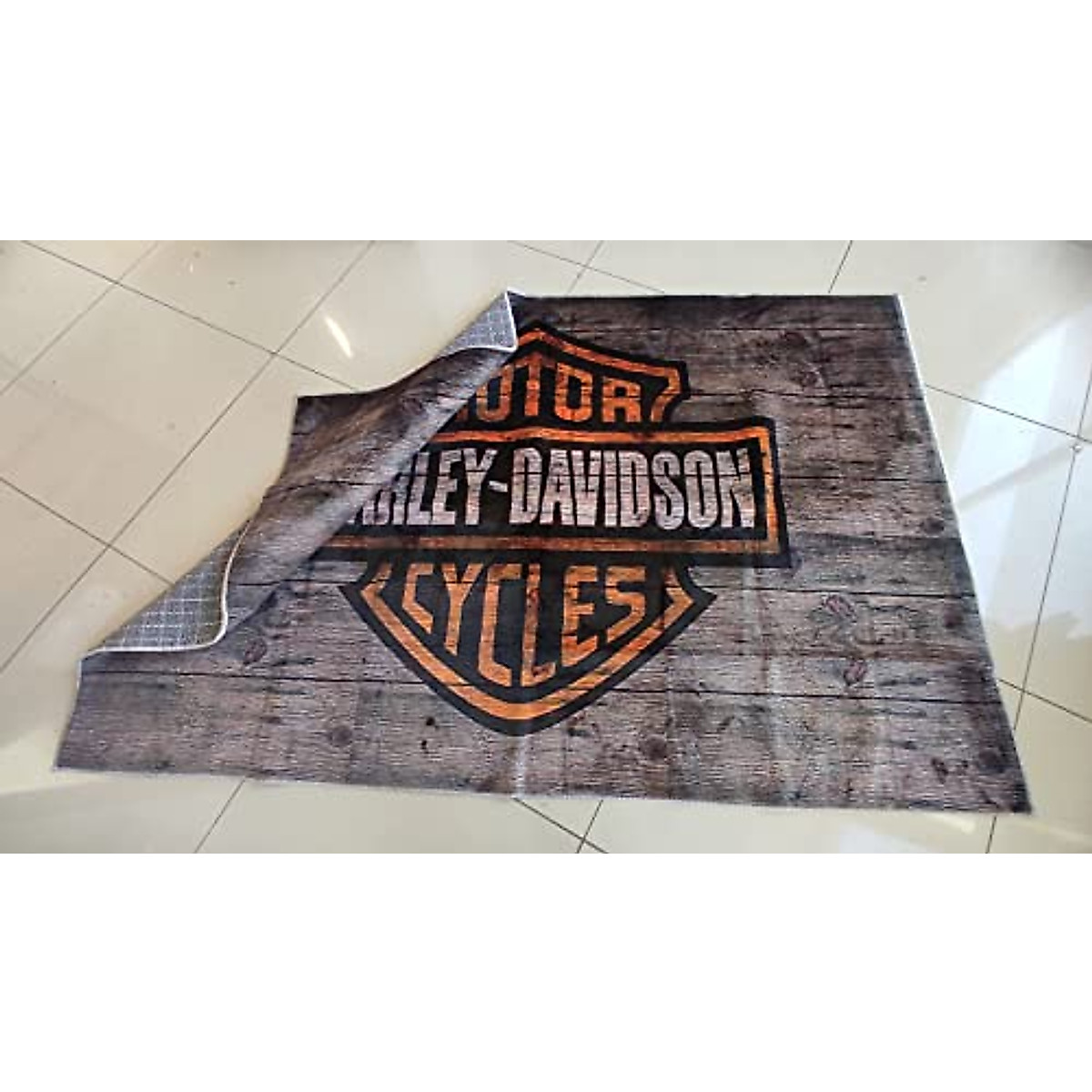 Harley Davidson Rug, American Legend, Moto Gp, Motorsport Rugs, Personalized Rug, Non-Slip Backing,Themed Rug, Rug for Living Room, hrly106.7(71”x110”)=180x280cm