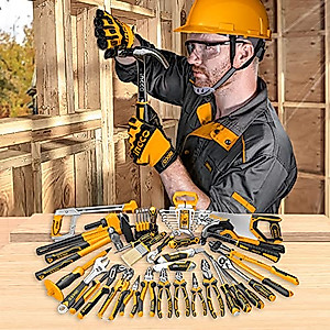 INGCO 6pcs Mini Plier Set, Including 4.5 Inch Combination Pliers, Diagonal Cutting pliers, Needle Nose Pliers, Long Nose Pliers, Flat Nose Pliers, End Cutting Pliers HMPS06115