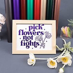 VINYL FROG Matte Metallic Adhesive Vinyl, 12" x6ft Purple Metallic Craft Permanent Vinyl Roll - Metallic Satin Adhesive Vinyl for Home Decor, Mug, Car and Other Stickers