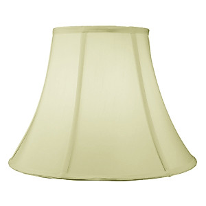 8x16x12 Egg Shell Shantung Bell Lampshade with Brass Spider fitter - Perfect for table lamps and some desk lamps -Medium, Egg Shell