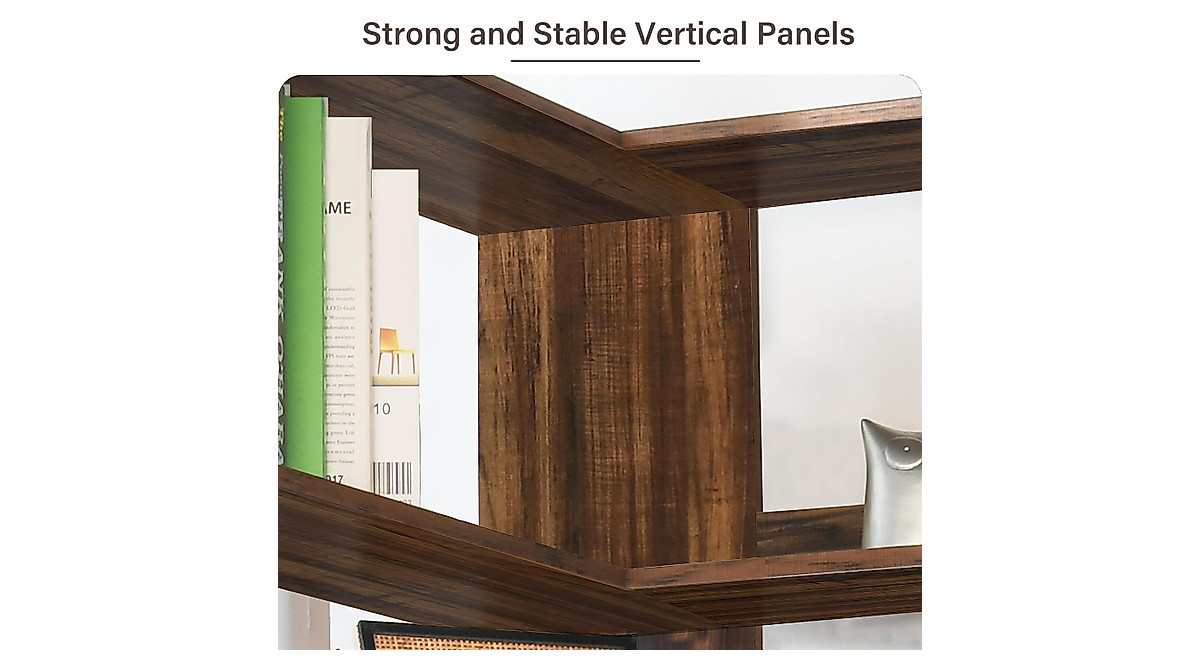 Stylish 4 EVER WINNER Corner Bookshelf with LED Lighting