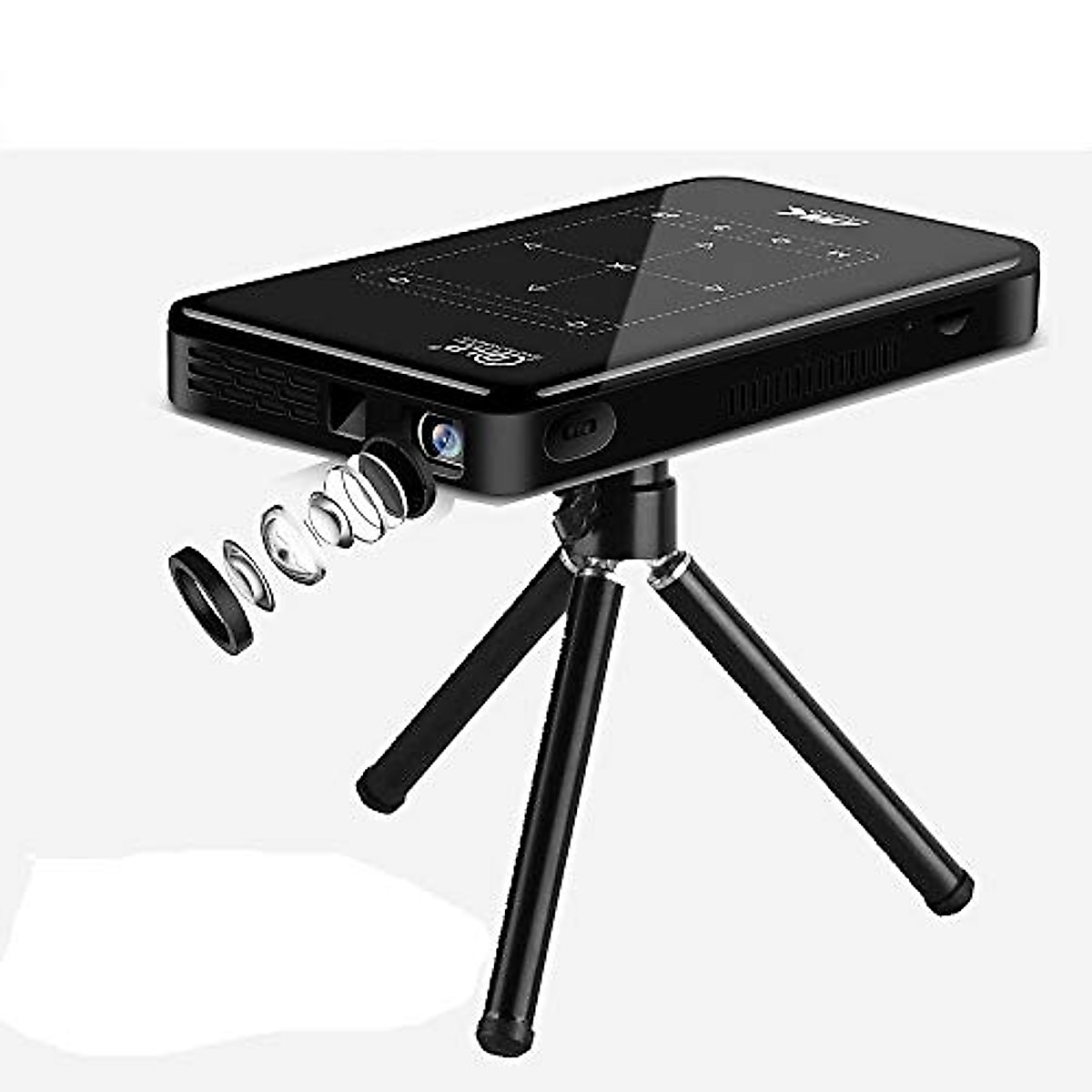 ROMIX Mini Portable Pocket Smart Projector with DLO,HD-in and HD 4K decoding,Compatible with Android,iPhone and Windows