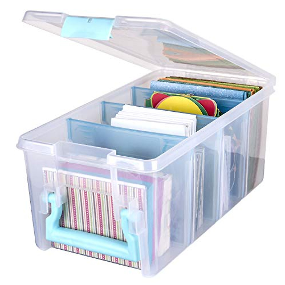 ArtBin Art Bin 6925AA Semi Satchel & ArtBin 6934AB Satchel with Marker Tray, Art & Craft Organizer, [1] Plastic Storage Case, Clear, 15.25 x 8 x 6.25, Translucent