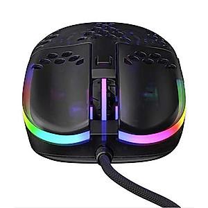 XTRFY MZ1, Ultra-Light Wired Gaming Mouse, Cutting-Edge Pixart 3389 Sensor, Unique Shape for Optimum Aim, Adjustable RGB Lighting, Zy’s Rail Edition