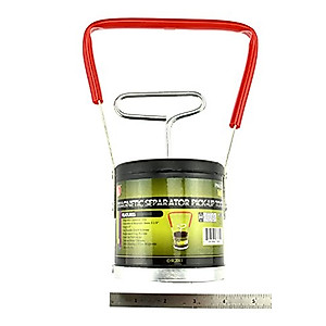 SE Magnetic Separator Pick-Up Tool with Quick Release, Outdoor Gold Panning Portable Magnetic Pickup Tool, Rubber Handle, Magnetic Capacity 16-lb