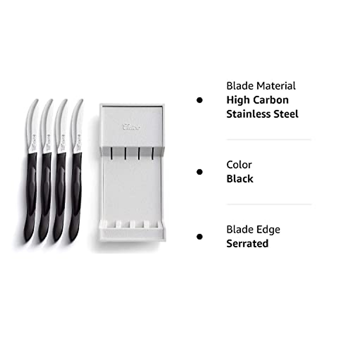 CUTCO Set of 4 Steak/Table Knives #1759 - Classic Black