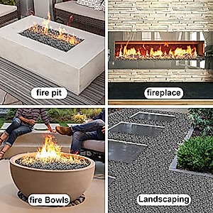 Stanbroil Tumbled Lava Rock Pebbles for Indoor or Outdoor Gas Fire Pits and Fireplaces - 10 pounds(1"-2")