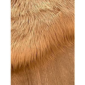 LAMBZY Faux Sheepskin Super Soft Hypoallergenic Silky Shag Rug for Living Room, Kids Room, Sofa (Quarto 4 Pelts 4'x6', Beige)