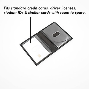 AG Wallets 2 ID Leather Bifold License Holder (Black RFID Napa)