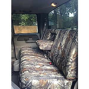 Durafit Seat Covers | FD77 XD3-C | 2002-2007 Ford F250-F550 Front/Back Car Seat Cover in XD3 Camo Endura Fabric | Front 40/20/40 High Back | Rear is Solid Bench | Not for 60/40 Double Cab only