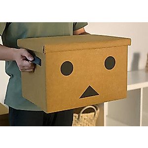 Large Storage Boxes with Lids, Storage Baskets for Shelves, Foldable Organiser Box Baskets,Baskets with Stackable Lid & Handles Collapsible Fabric Bins Home & Office Decorative Storage Box, 2-Pack