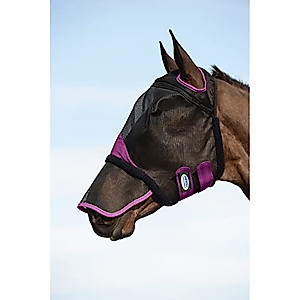 WeatherBeeta ComFiTec Durable Mesh Mask with Nose Black/Purple Full