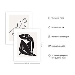 HAUS AND HUES Henri Matisse Posters & Picasso Prints - Set of 6 Matisse Art Posters & Picasso Posters | Henri Matisse Prints Art Exhibition Posters Famous Painting UNFRAMED 8"x10" (w/o Artists Logo)
