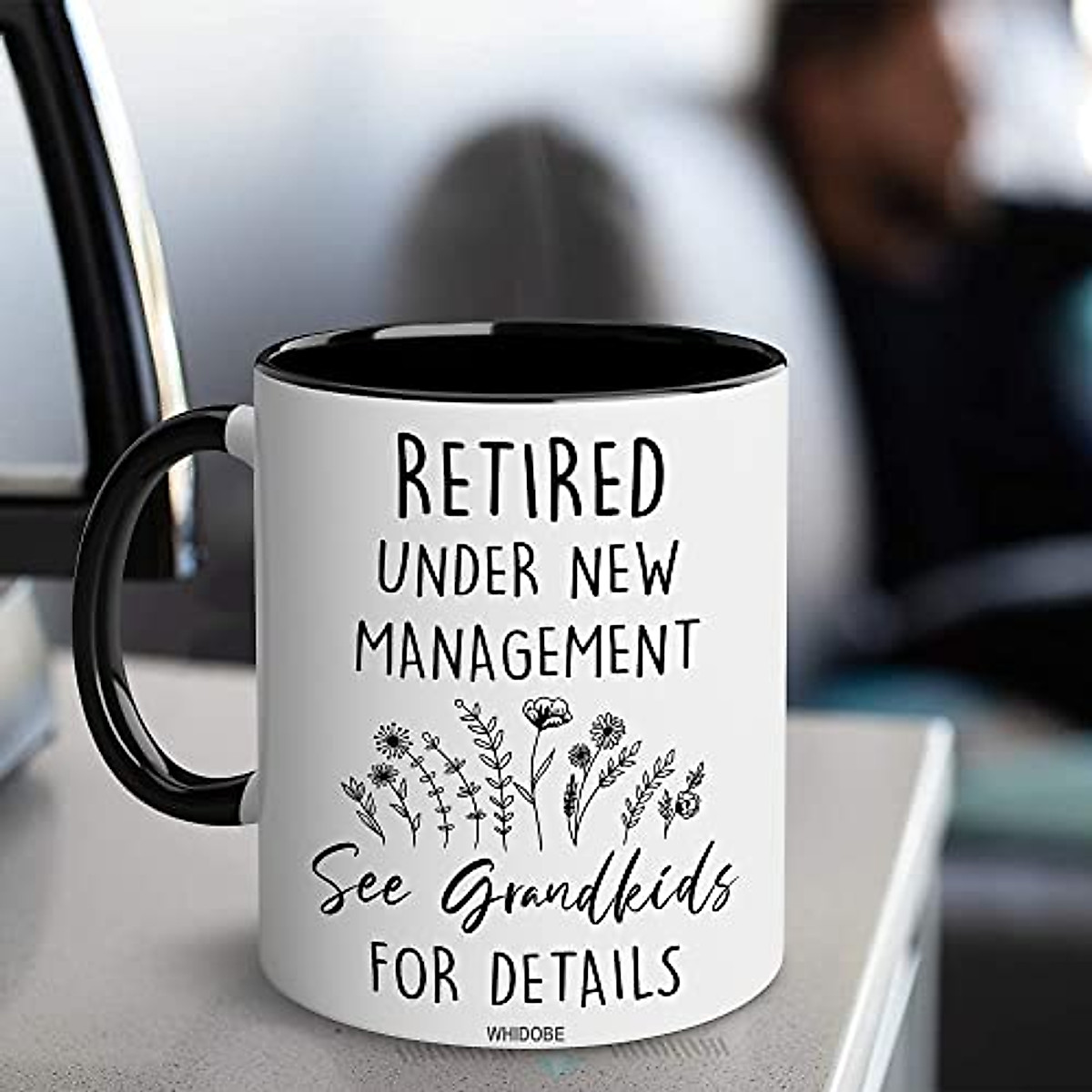 WHIDOBE Retirement Gifts for Women, Retirement Gifts for Grandma, Woman, Mom, Coworker, Retired Mug Retired Under New Management See Grandkids For Details Mug For Mothers Day Birthday Christmas 11OZ