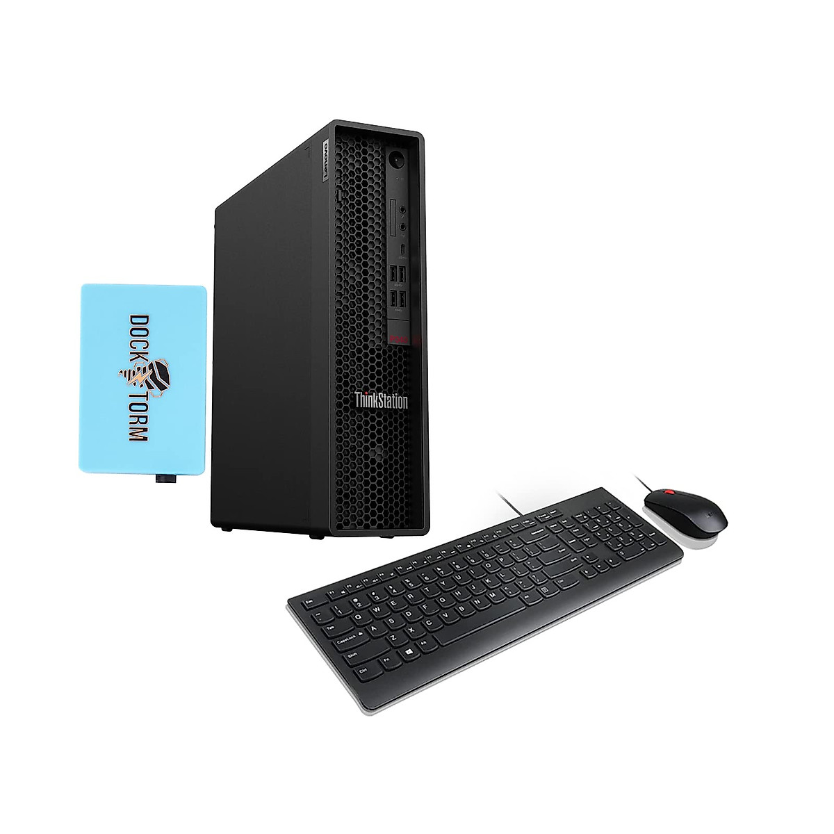 Lenovo ThinkStation P340 SFF Home & Business Mini Desktop (Intel i7-10700 8-Core, 16GB RAM, 512GB PCIe SSD, T1000, WiFi 6, Bluetooth, HDMI, USB 3.2, Win 11 Pro) with Hub