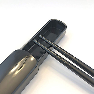 JapanBargain 3643, Portable Chopsticks with Case Reusable Chinese Korean Japanese Bamboo Travel Chop Sticks Utensil Dishwasher Safe Made in Japan, Sakura Pattern