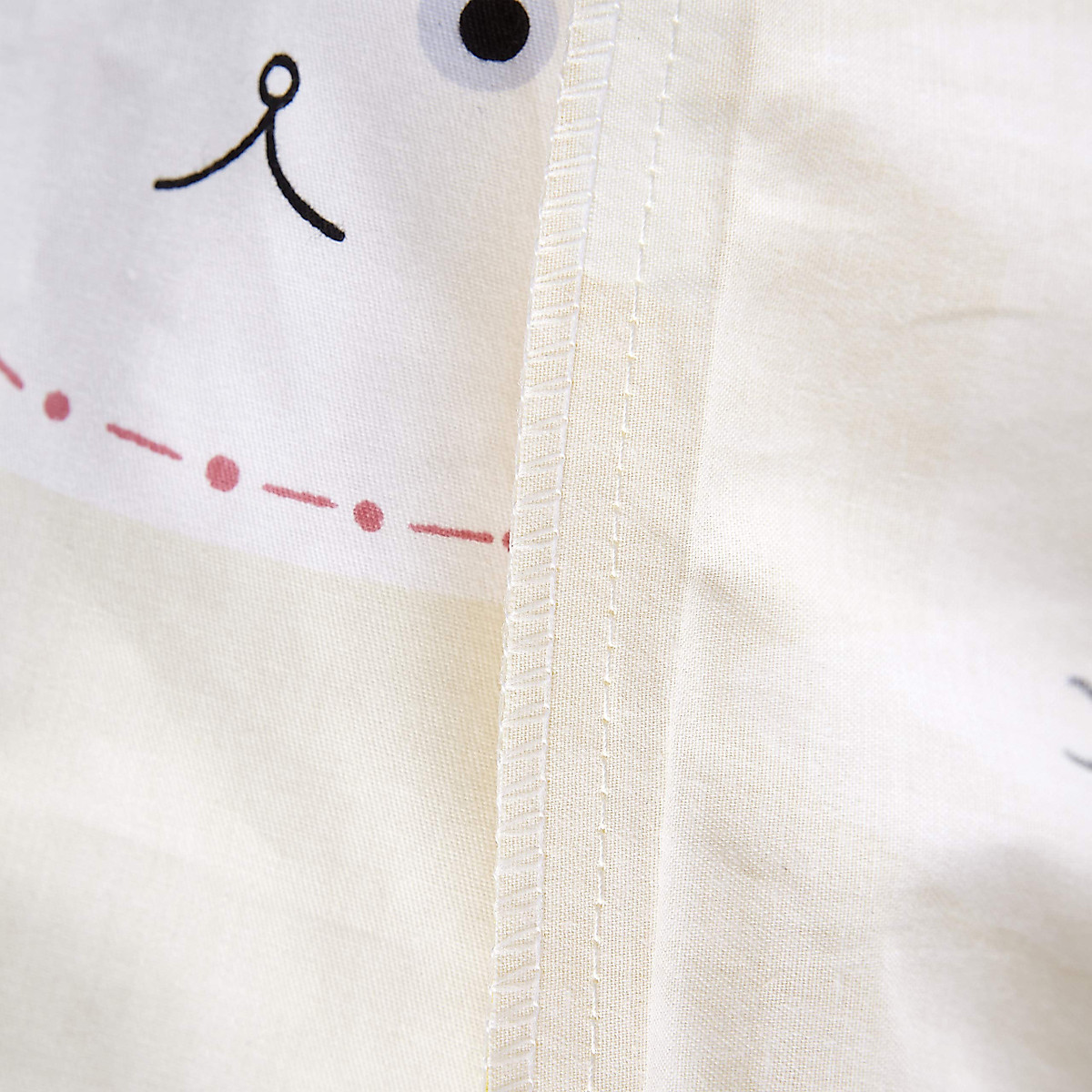 MEJU Cat Kitty 100% Cotton Duvet Cover 43" X 59" + Pillowcase 13" X19" Bedding Set with Zipper Closure for Baby Toddler Boys Girls Crib Bed Decoration Gift