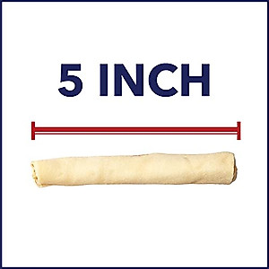 Pet Factory 100% Made in USA Beefhide 5" Chip Rolls Dog Chew Treats - Natural Flavor, 22 Count/1 Pack