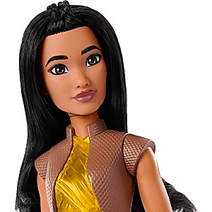 Mattel Disney Princess Toys, Raya Fashion Doll, Sparkling Look with Black Hair, Brown Eyes & Accessories, Inspired by the Movie