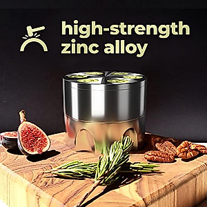 Universal Zink Hand Grinder, Revolver Collection, Silver 2.04in