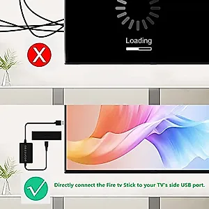 Oassuose USB Power Cable Adapter for Fire TV Stick,Powers Streaming TV Sticks Directly from TV USB Port(Eliminates AC Adapter and Very Long Power Cable)