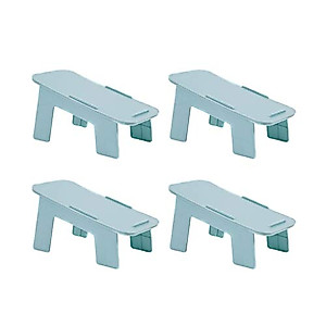 Milisten Shoe Divider Shoe Holder 4pcs Shoe Stacker Slots Space Saver Double Deck Shoe Rack for Closet Organization Shoes Holder for Home Storage Blue Corner Shoe Rack Shoe Tower