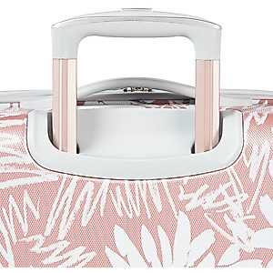 American Tourister Moonlight Hardside Expandable Luggage with Spinner Wheels, Ascending Gardens Rose Gold, Checked-Medium 24-Inch