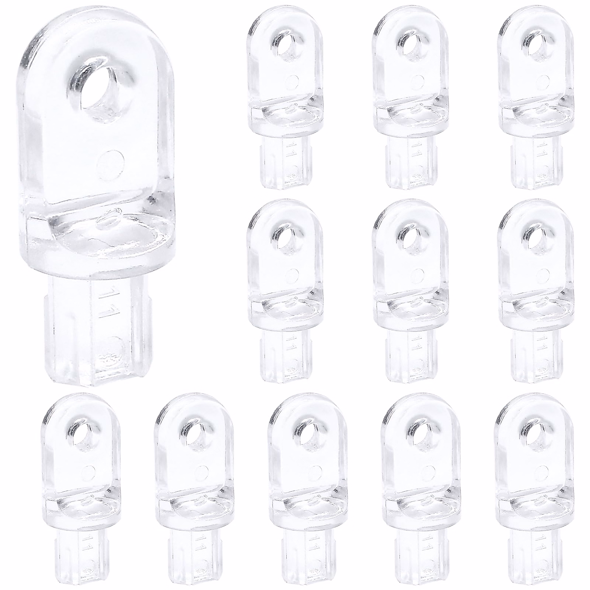 LifCratms 12Pcs Hardware Tilt Wand Tip, Transparent Repair Interior Window Blind Tilt Wand Tip for Broken Horizontal Blind Tilt Wand Vertical Blinds Replacement Parts