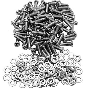 Seismic Audio - SARHW15 - Pack of 100 Screws and Washers for Rack Case Rails Phillips Head for PA/DJ Gear