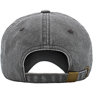 KB-PG-Low Washed Gray Original Classic Low Profile Cotton Hat Men Women Baseball Cap Dad Hat Adjustable Unconstructed Plain Cap