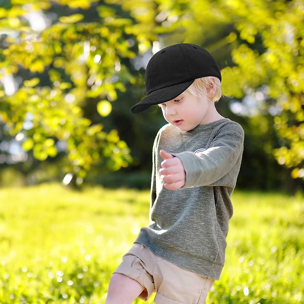 Sarfel Baby Boy Hats Baby Hats 12-18 Months Toddler Boy Hat Infant Baseball Cap Baby Baseball Cap Baby Cap Baby Snapback Hat Black