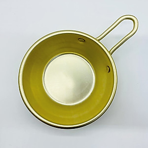 TULGIGS 4 pcs of Single-handed Nickel Silver Makgeolli Bowl, Korea Raw Rice Wine Glass Dongdongju Cup Made in Korea