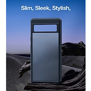 TORRAS Shockproof Designed for Google Pixel 7a Case, [Military Grade Drop Tested] Translucent Slim Protective Matte Hard Back & Soft Edge Cover Phone Case for Google 7a Case 5G Guardian, Black