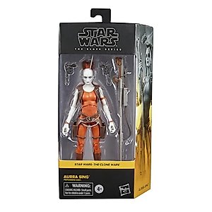 STAR WARS The Black Series Aurra Sing Toy 6-Inch-Scale The Clone Wars Collectible Action Figure, Toys for Kids Ages 4 and Up,F1870