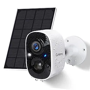 G-Homa (Upgrade Security Camera Wireless Outdoor, 2K 3MP Solar Powered 360° PTZ Cameras for Home Security with Color Night Vision, Ai Detection, Siren/Spotlight, 2-Way Audio, 4dbi Antenna