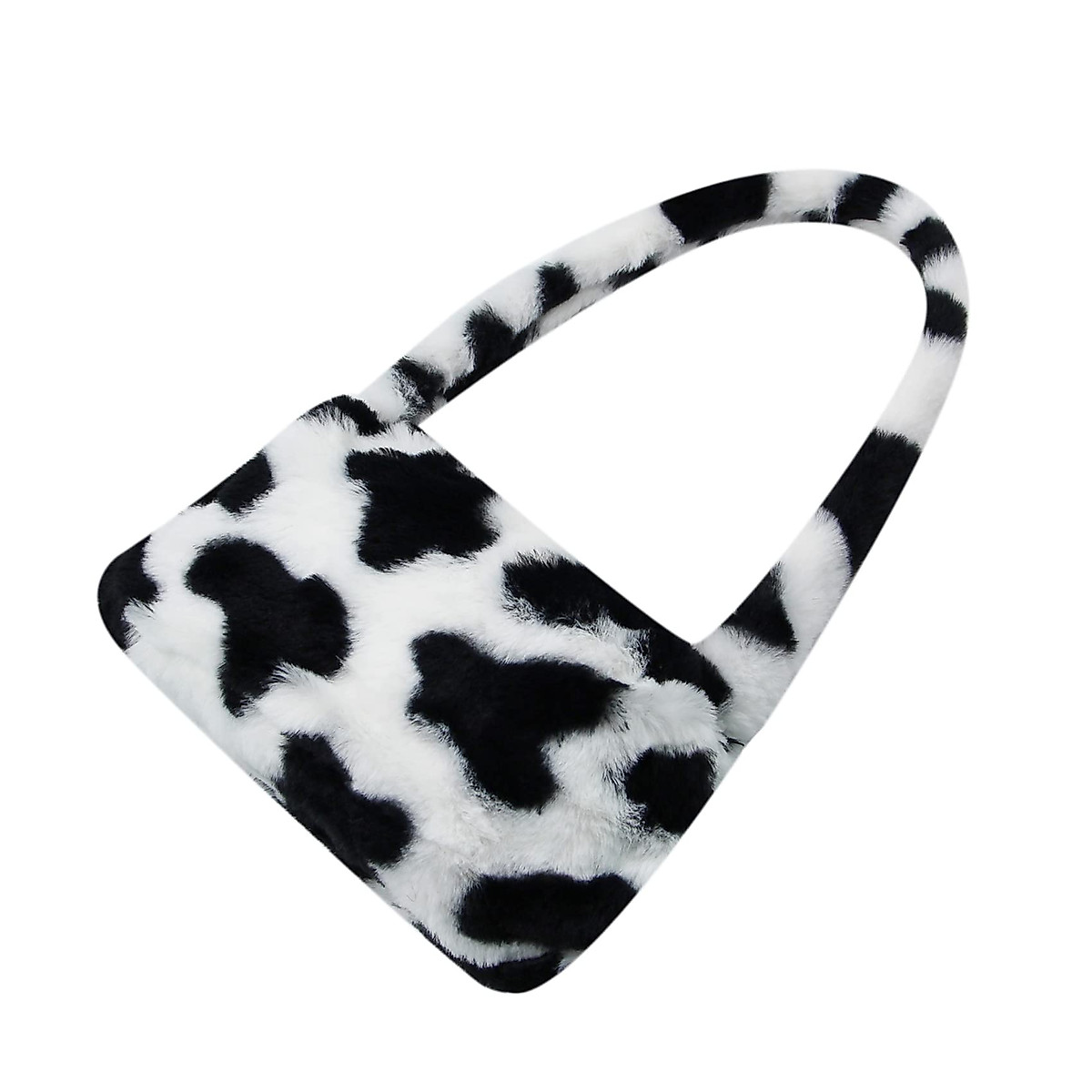 Girls Women Shoulder Clutch Purse Underarm Bag Fluffy Fuzzy Faux Fur Mini Cute Tote Handbag