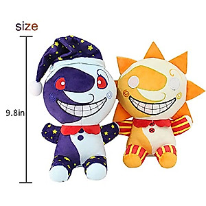 TZMAPU Sundrop and Moondrop Plush Security Breach Plush, Clown Figure and Collection Stuffed Animals Plush Toys,Birthday Christmas for Kids and Fans