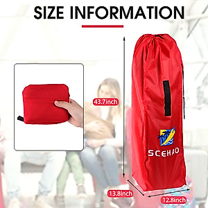 Stroller Bag for Airplane Travel,for Foldable Single Umbrella Strollers,with Storage Bag-Easy to Carry (Red)