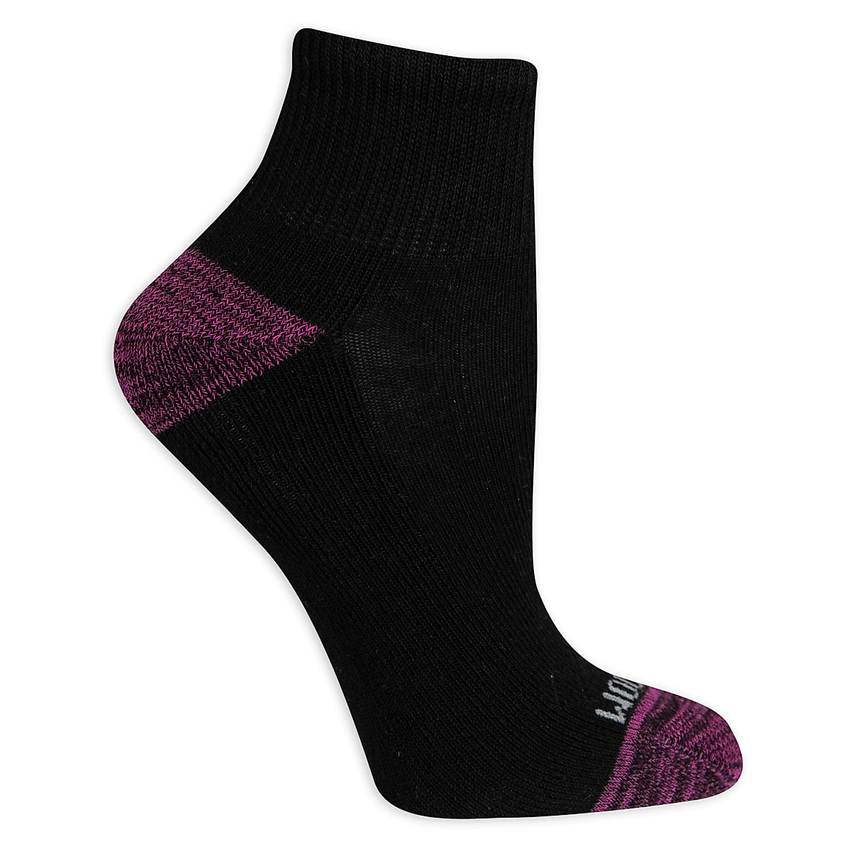 Fruit of the Loom Women Everyday Active Sport Ankle Socks (10 Pack), Black Assorted, 8-12
